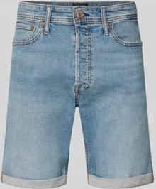 Jack & Jones Regular Fit Jeansshorts mit Umschlag Modell RICK