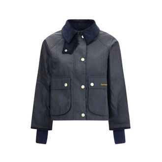 Barbour Wachsjacke mit moderner verk&uuml;rzter Passform - - Jackets - Damen - Blau - M