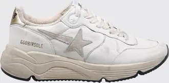 Golden Goose Baskets basses Running Sole en cuir &agrave; effet us&eacute;