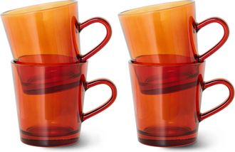 HKliving Tasses &agrave; caf&eacute; 70s - Set de 4 HKliving