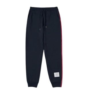 Thom Browne Homme, Pantalons, Bleu, Taille: M Pantalons de survêtement en molleton bouclé classique