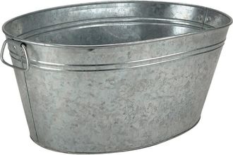 Generic Große Zinkwanne, Pflanztopf, Zinkbottich, Blumentopf, Pflanzschale