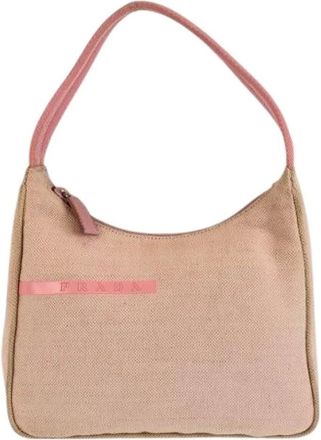 Prada Sac &agrave; main en toile Pre-owned - Femme - Pre-owned - Rose - Taille: ONE Size