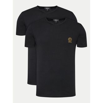 Versace T-Shirt-Set AU10193 Schwarz Slim Fit