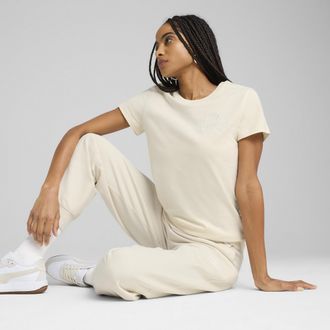 Puma ESS SCRIPT T-Shirt Damen, Kleidung, Wei&szlig;, L