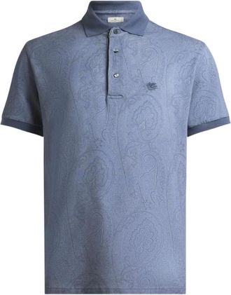 Etro Homme, Tops, Bleu, Taille: XL Polo en coton