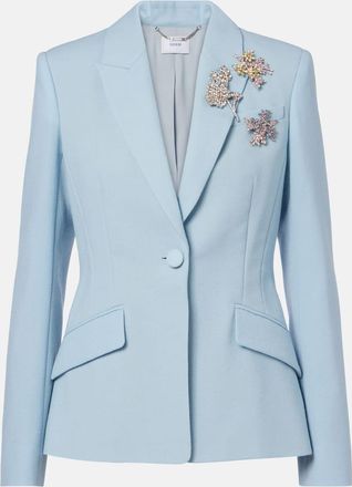 Erdem Verzierter Blazer aus Schurwoll-Cr&ecirc;pe