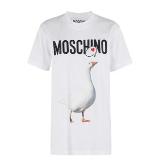 Moschino Duck T-shirt - - Tops - Damen - Wei&szlig; - L