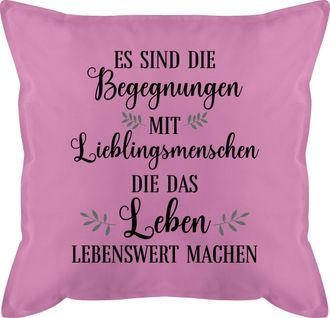 Shirtracer Kissen 50x50 - Freund - Lieblingsmensch Geschenk - Lieblingsmenschen Geschenke - Seelenverwandt - 50 x 50 cm - Pink - Bester f&uuml;r Freunde seelenverwand