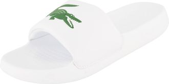 Lacoste Herren Pantoletten Serve Slide 1.0 123 1 CMA, Männer Slipper,Slides,Slip-ons,Backless Slipper,Gartenschuhe,Weiss/GRÜN (082),39.5 EU / 6 UK