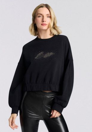 HUGO BOSS Sweatshirt Easton Premium Damenmode mit Rundhals, Logoapplikation