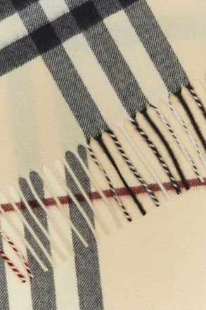 Burberry Unisex Embroidered Cashmere Scarf Stone Sciarpe E Foulard Scarfs