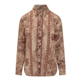 Momoni Femme, Blouses et Chemises, Multicolore, Taille: 36 FR Chemise en lin &agrave; imprim&eacute; floral