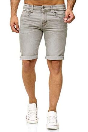 Indicode Short en jean Kaden, Gris clair, S