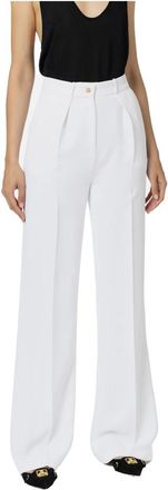 Elisabetta Franchi Femme, Pantalons, Beige, Taille: 44 FR Wide Pantalons