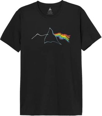 Cotton Division Legend Icon Officiel Pink Floyd imprimé T-Shirt pour Homme Col Ras du Cou Manches Courtes Coton Coupe régulière,Rainbow Grunge_Noir,XXL