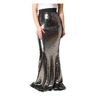 Dolce & Gabbana High Waist Maxi Mermaid Rock - - Skirts - Damen - Grau - S