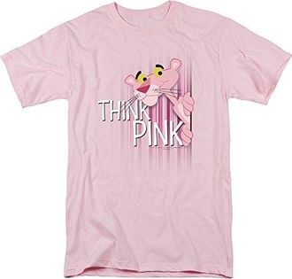 Trevco Panther Think Unisex T Shirt, Pink, Rose, M Mixte