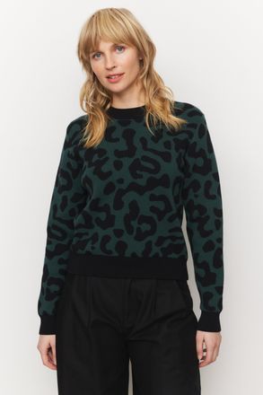 recolution Recolution Damen vegan Pullover Pistia Leo Dunkelgr&uuml;n