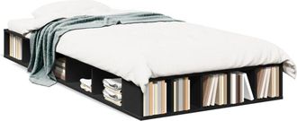 Les Tendances Cadre de lit noir 75x190 bois dingénierie