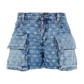 Dsquared2 Femme, Shorts, Bleu, Taille: 34 FR Short Shorts