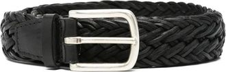 Orciani Homme, Accessoires, Noir, Taille: 85 CM Braided Leather Belt