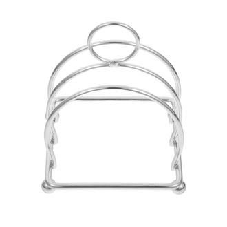 Lurrose Edelstahl Toastständer Brotständer mit Vertikalem Design Multifunktionaler Toasthalter für Brotscheiben Kompakter Brotrahmen für Küche und Outdoor Pla
