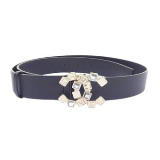 Chanel Ceinture vintage en cuir Pre-owned - Femme - Pre-owned - Noir - Taille: ONE Size