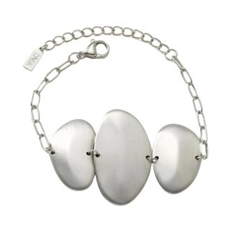 Dansk Copenhagen Klara Waterproof Silver Stainless Steel Bracelet - Brushed Finish - Femme - Accessoires - Gris - Taille: ONE Size