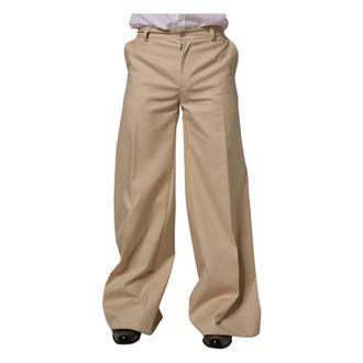 Dolce & Gabbana Pantalon habill&eacute; en coton - Homme - Pantalons - Beige - Taille: M
