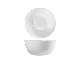 hOme Arc Pampille Set 6 Tassen aus wei&szlig;em Opal, 13 cm, Diamant-Effekt