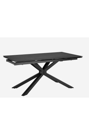 MID.YOU Mid.you Ausziehtisch, Dunkelgrau, Metall, Keramik, rechteckig, Flachrohr, 160-240x75x90 cm, ausziehbar, Esszimmer, Tische, Esstische, Esstische auszie