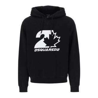 Dsquared2 Bedruckter Hoodie - - Sweatshirts & Hoodies - Herren - Schwarzk - 2XL
