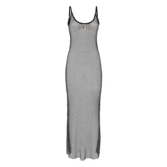 Philipp Plein Langes Kleid Charms Crystal - - Dresses - Damen - Schwarzk - L