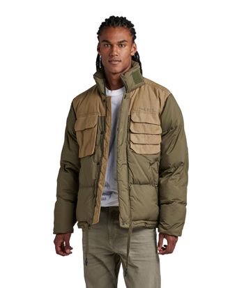 G-Star RAW Herren Unisex Attac Utility Steppjacke, Gr&uuml;n (shadow olive D21937-D199-B230), XL