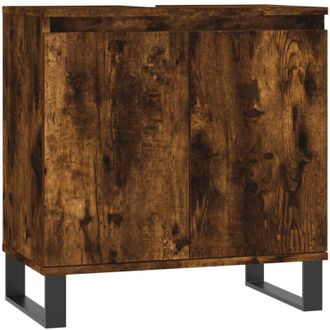 vidaXL vidaXL Badschrank R&auml;uchereiche 58x33x60 cm Holzwerkstoff