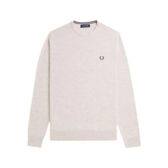 Fred Perry Klassischer Rundhals-Pullover - - Knitwear - Herren - Beige - L