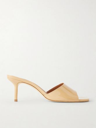 Staud Mules En Cuir Verni Bea - Neutres