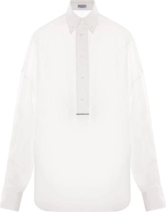 Brunello Cucinelli Bluse mit Monili-Detail - - Blouses & Shirts - Damen - Wei&szlig; - XL