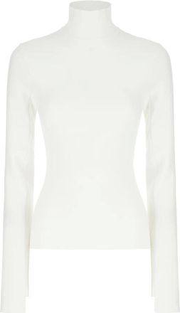 Courr&egrave;ges Femme, Pulls, Blanc, Taille: 40 FR Pull Interlock &agrave; col montant