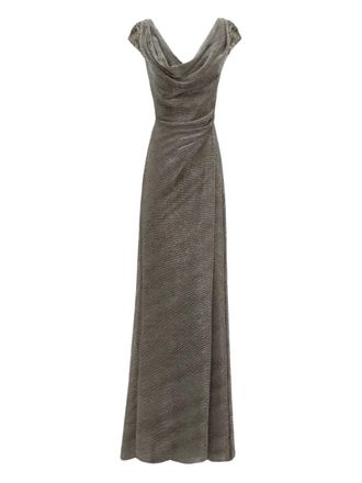 Gemy Maalouf draped cowl-neckline maxi dress - Gris
