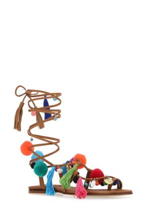 Alameda Turquesa Womens Embellished Synthetic Leather Matisse Sandals Sandali