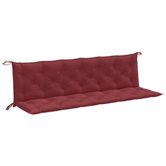 vidaXL Gartenbank-Auflagen 2 Stk. Melange Weinrot 200x50x7 cm Stoff Vidaxl