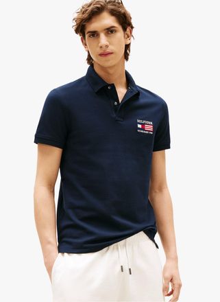 Tommy Hilfiger Polo droit en coton m&eacute;lang&eacute;