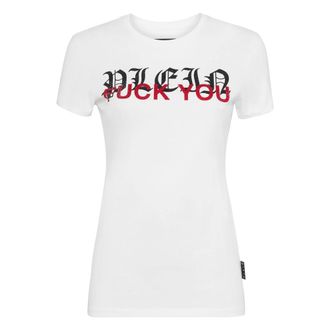 Philipp Plein Femme, Tops, Blanc, Taille: 40 FR T-Shirt Coupe Slim
