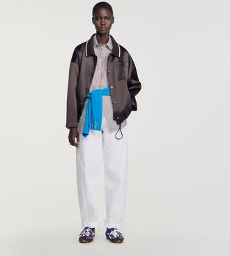 Sandro Satinblouson mit Polokragen