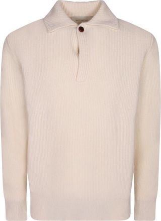 Ballantyne Homme, Tops, Blanc, Taille: M Pull Polo Manches Longues
