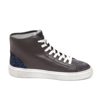 Hogan Glitzer Vintage High-Top-Schuh - - Shoes - Damen - Grau - 35 EU