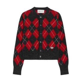 Ami Cardigan col rond avec logo bouclette - Femme - Pulls - Multicolore - Taille: 40 FR
