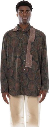 Magliano Homme, Chemises, Vert, Taille: L Liquid Penna Ascot Shirt